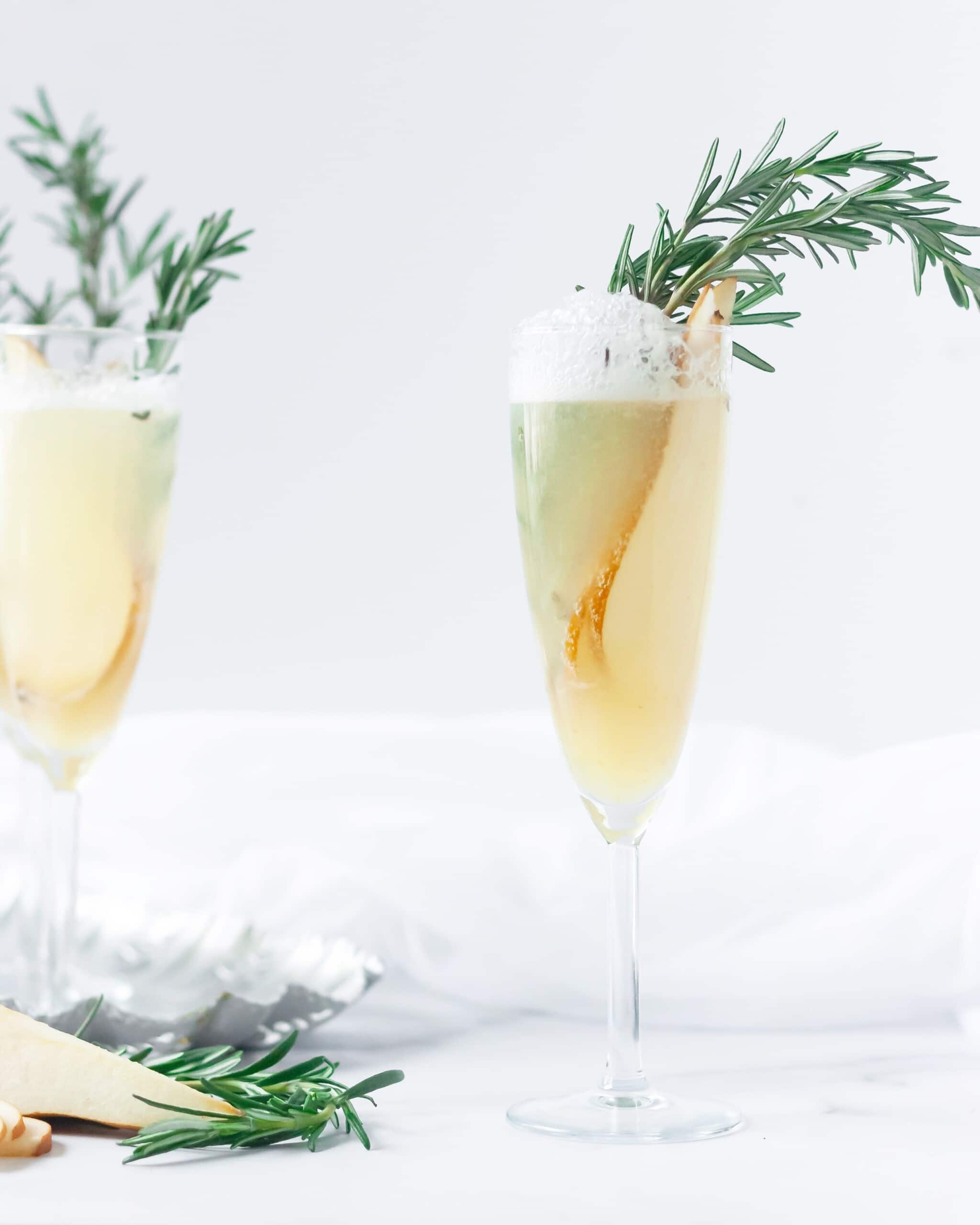 Sparkling Pear Cocktail - Kate the baker Kate the baker